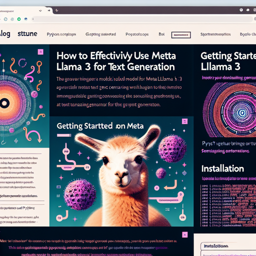 How to Effectively Use Meta Llama 3 for Text Generation fxis.ai